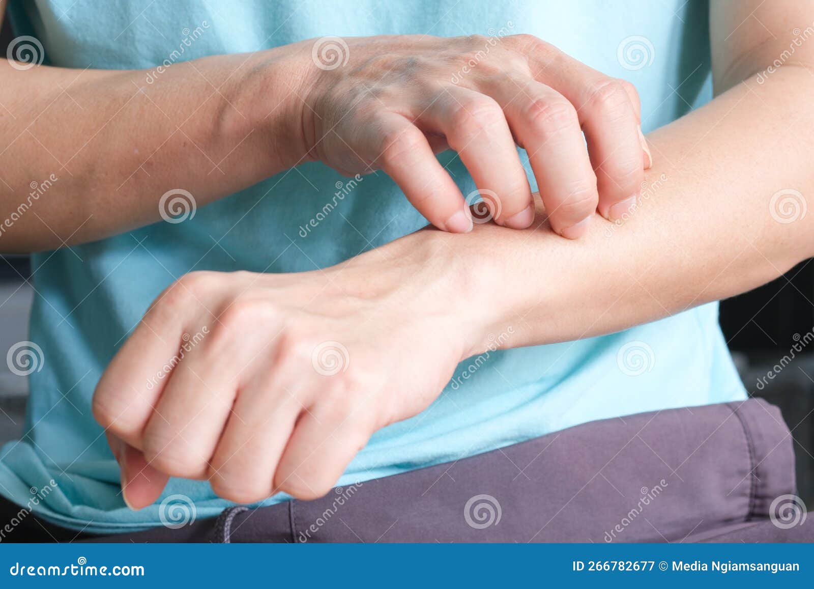 The Man S Hands he Uses His Hands To Scratch His Back because of ...