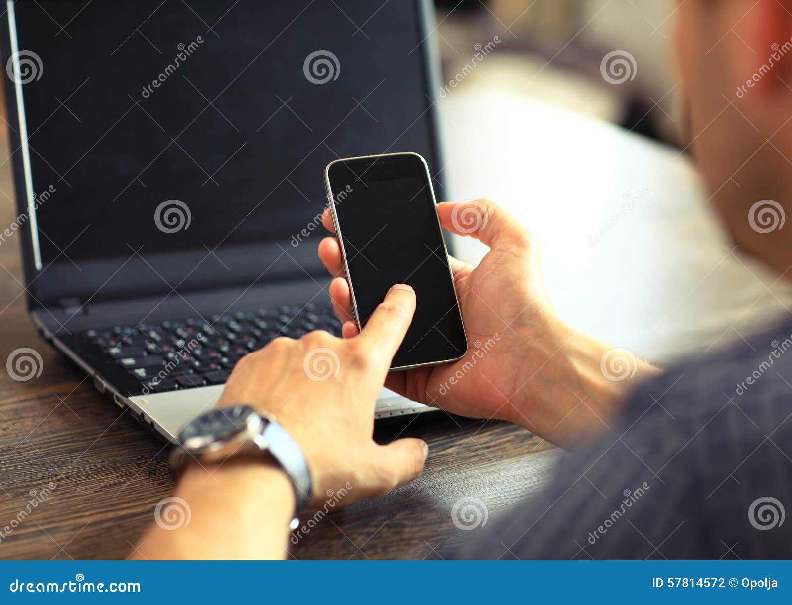 Man S Hands Using Smart Phone in Interior Stock Photo - Image of ...
