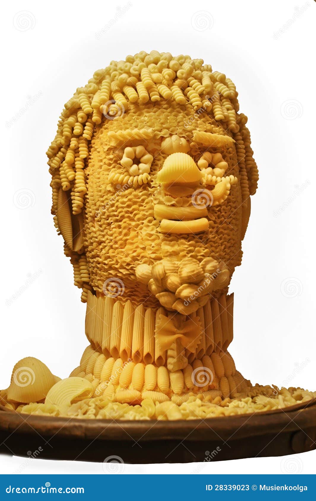 Man S Head is Made of Pasta. Stock Image - Image of merry, work: 28339023