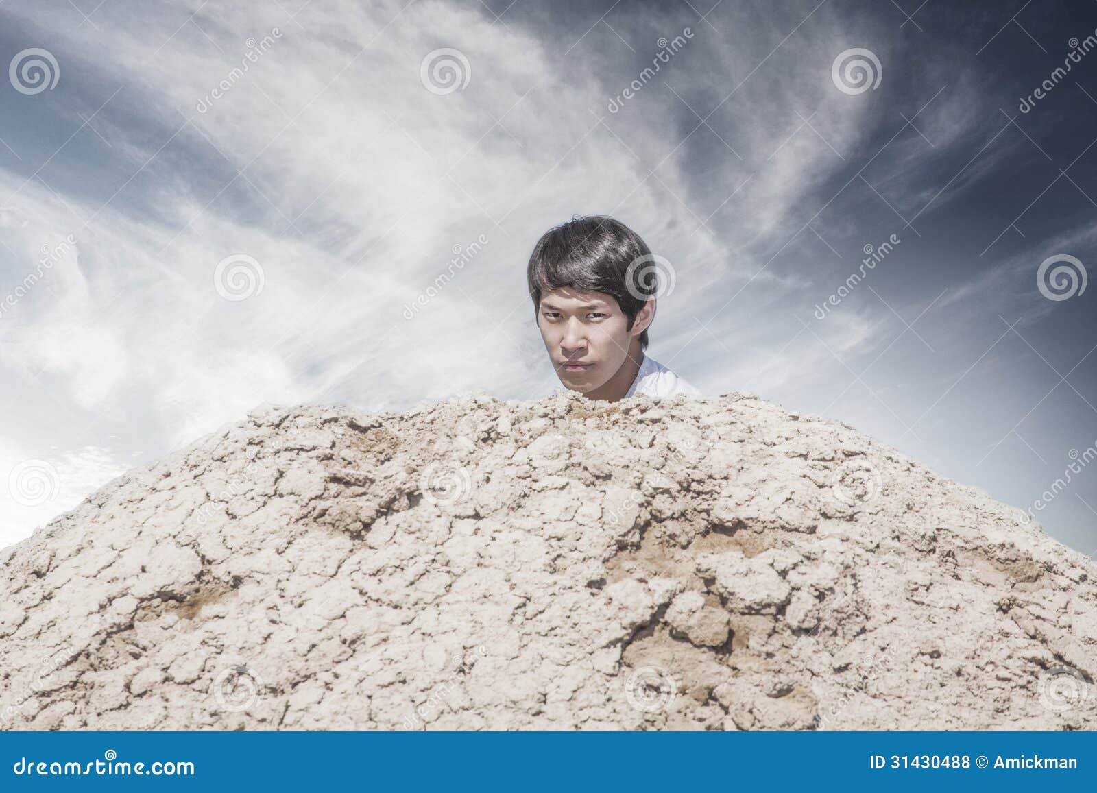 Man s head peeking stock photo. Image of real, exit, brown - 31430488