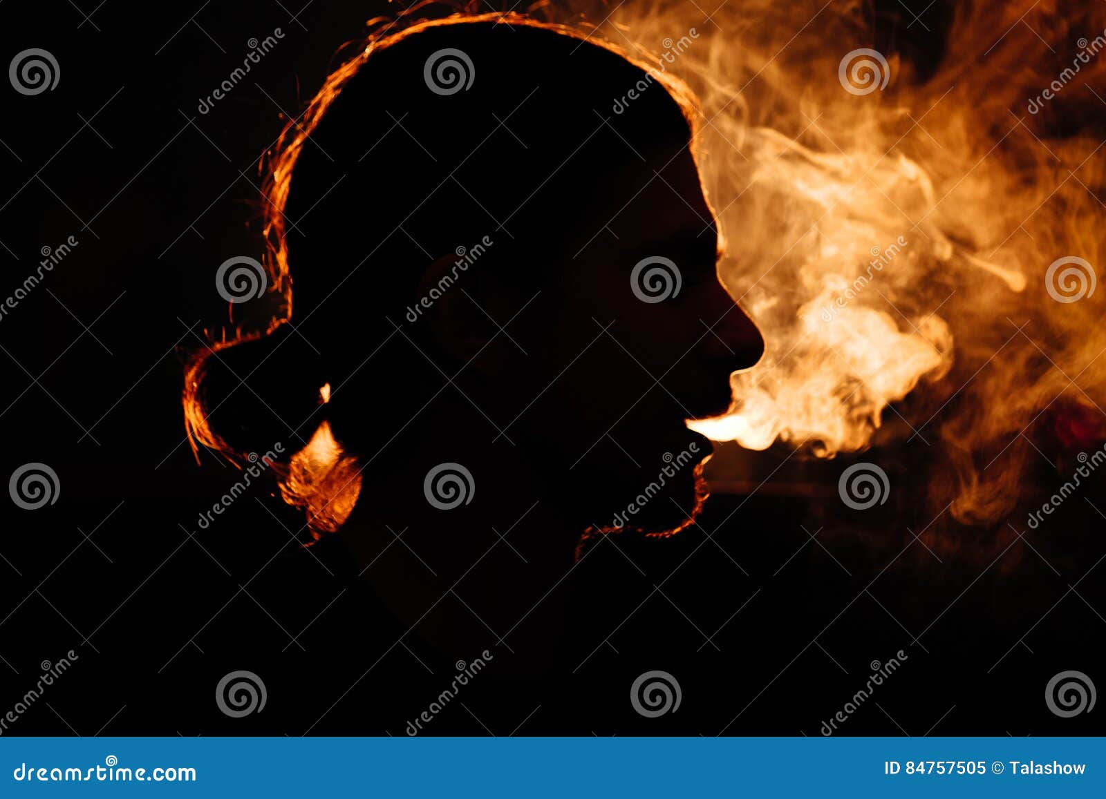 Man`s head in the smoke stock image. Image of addict - 84757505