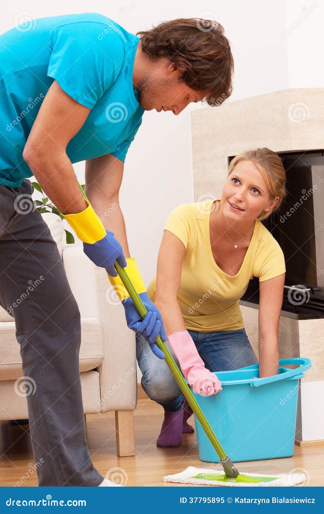 Man s help in cleaning stock image. Image of cleaning - 37795895