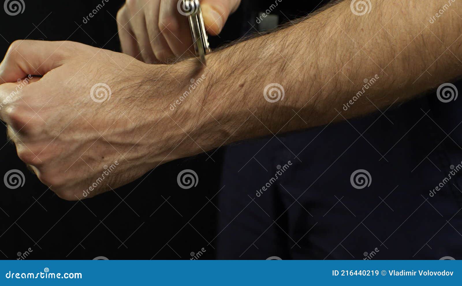 On the Man`s Left Hand, the Handcuffs are Fastened in One Sharp ...