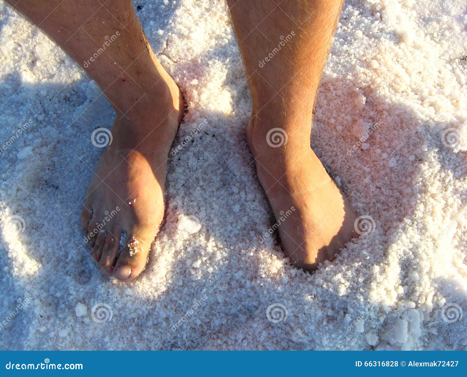 Man S Legs Standing in the Healing Salt Stock Photo - Image of mineral ...