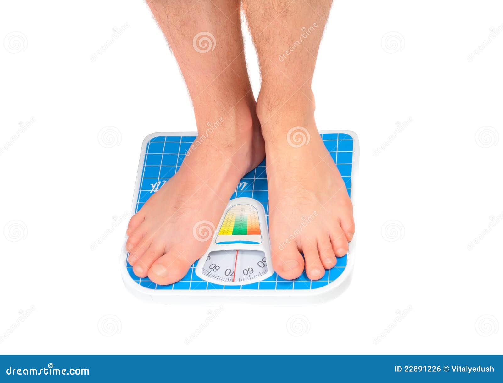 Man S Legs , Weighed on Floor Scale. Stock Photo - Image of isolate ...