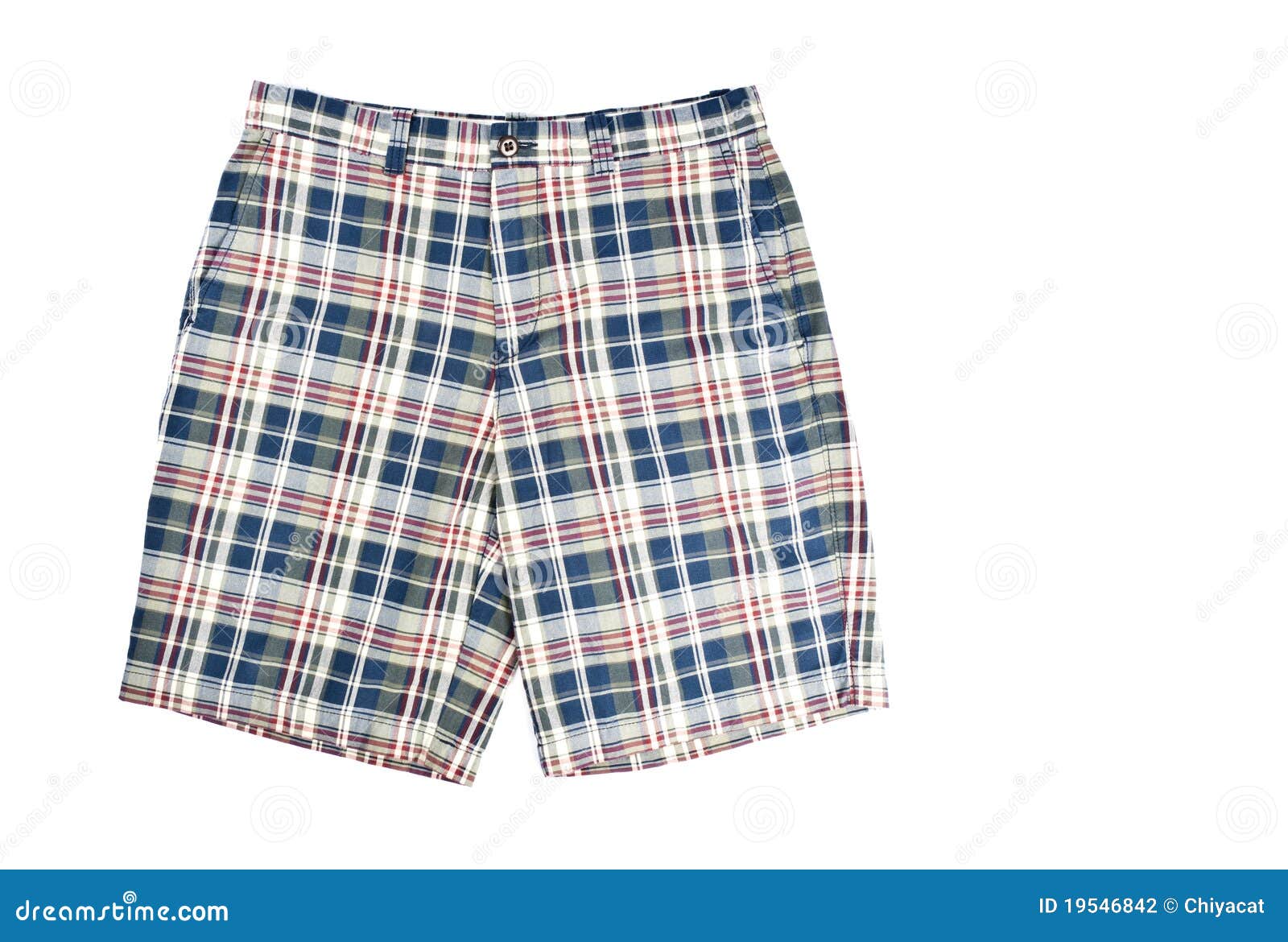 Man s Plaid Shorts stock photo. Image of isolated, cool - 19546842