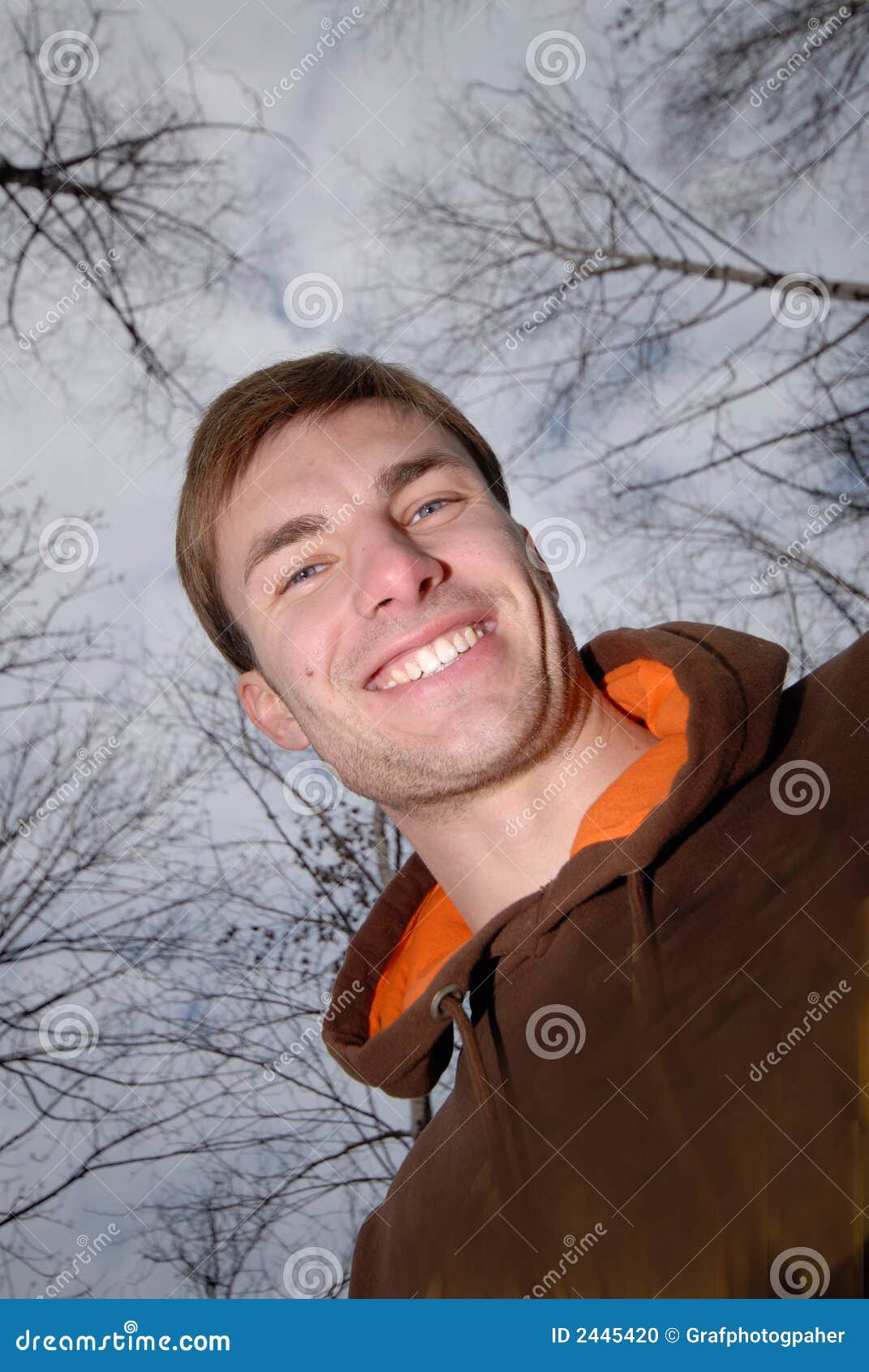 Man s portrait, smile stock photo. Image of friendly, optimistic - 2445420