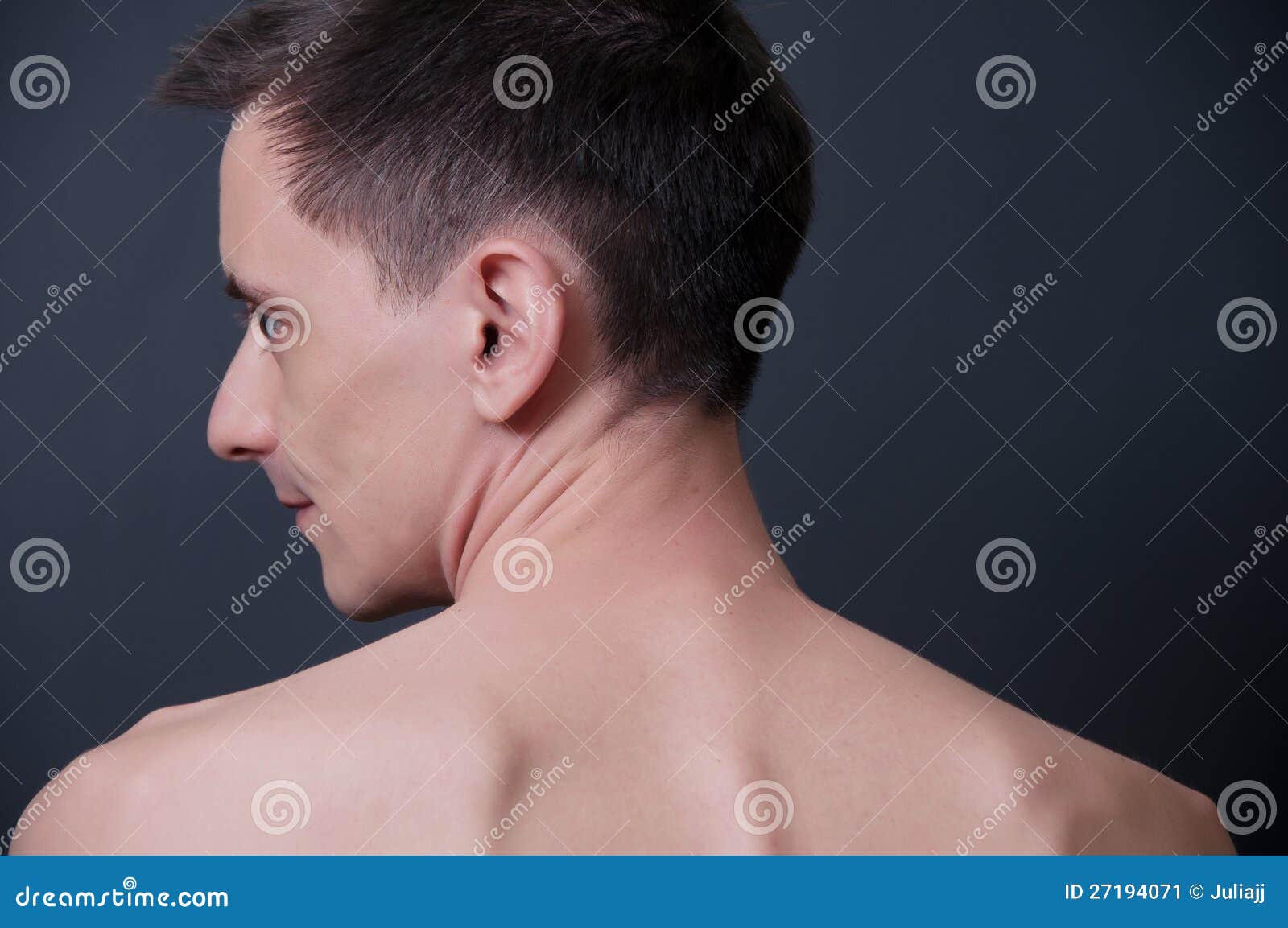 Man s profile from behind. stock image. Image of skinny - 27194071