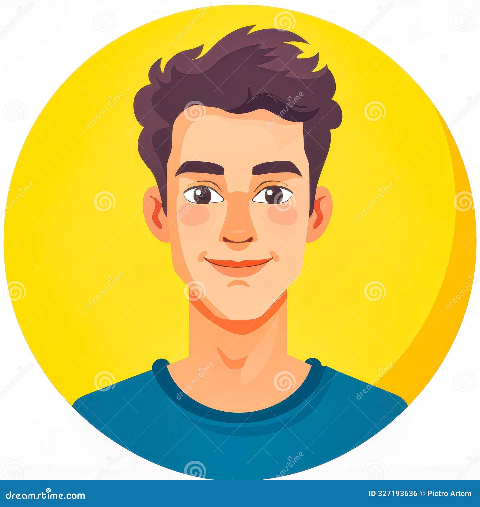 A Man S Profile in a Red Circle, Digital Illustration Stock Photo ...