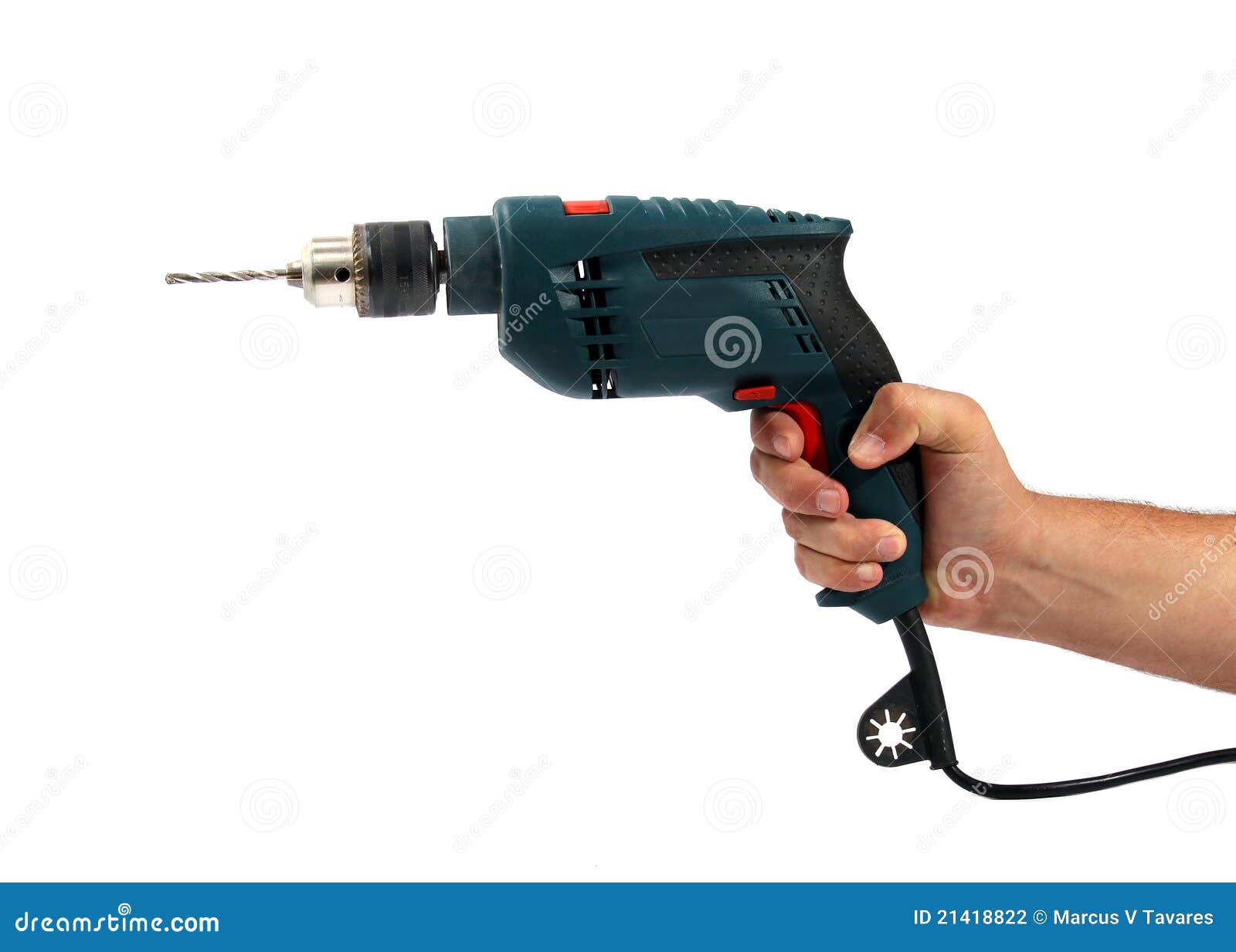 Man S Right Hand Handling a Drilling Machine Stock Photo - Image of ...