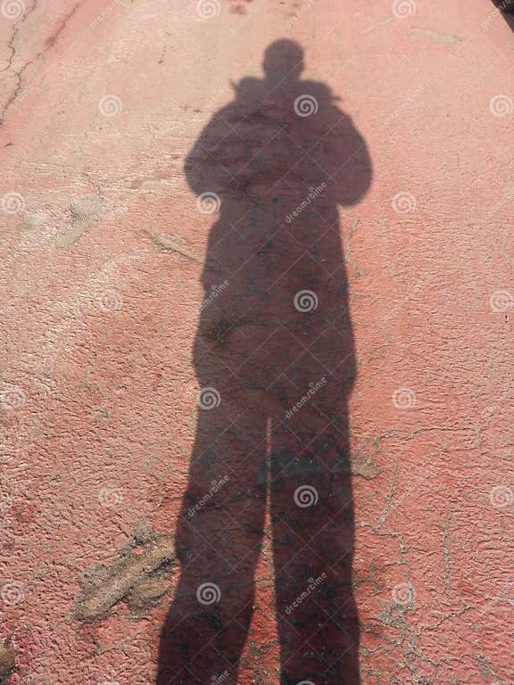 Man`s Shadow on the Colored Ground Stock Image - Image of beautiful ...