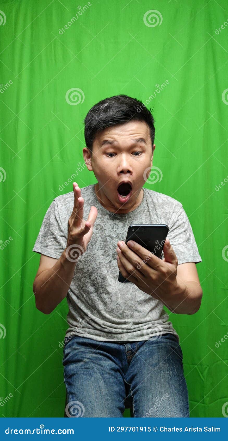 A Man S Surprised Expression Capturing the Moment of Astonishment Stock ...