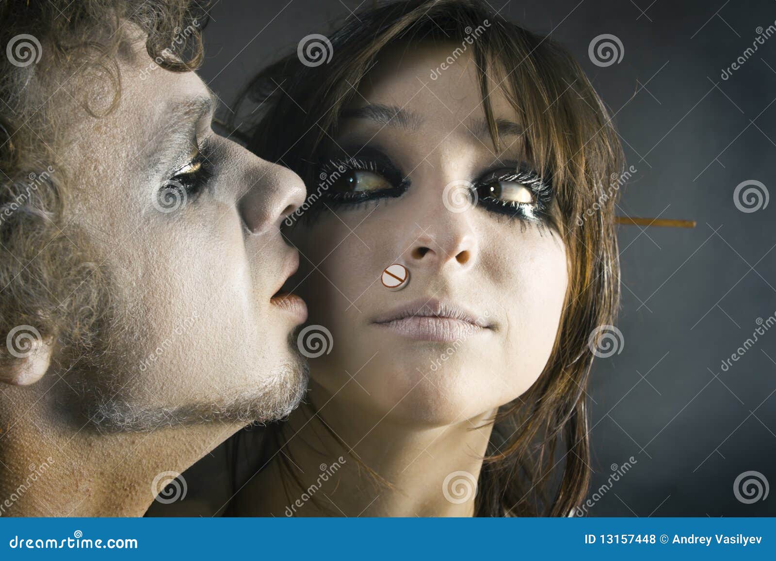 Man s and woman s face stock photo. Image of lips, emotion - 13157448