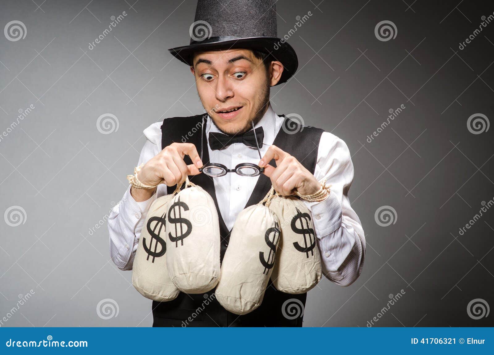 Man with sacks stock image. Image of crime, glamour, coins - 41706321