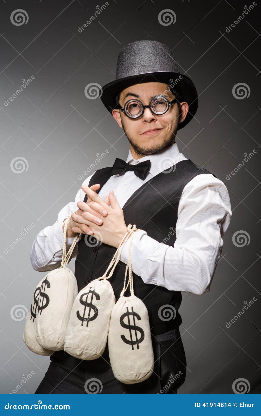 Man with sacks stock photo. Image of dangerous, humorous - 41914814