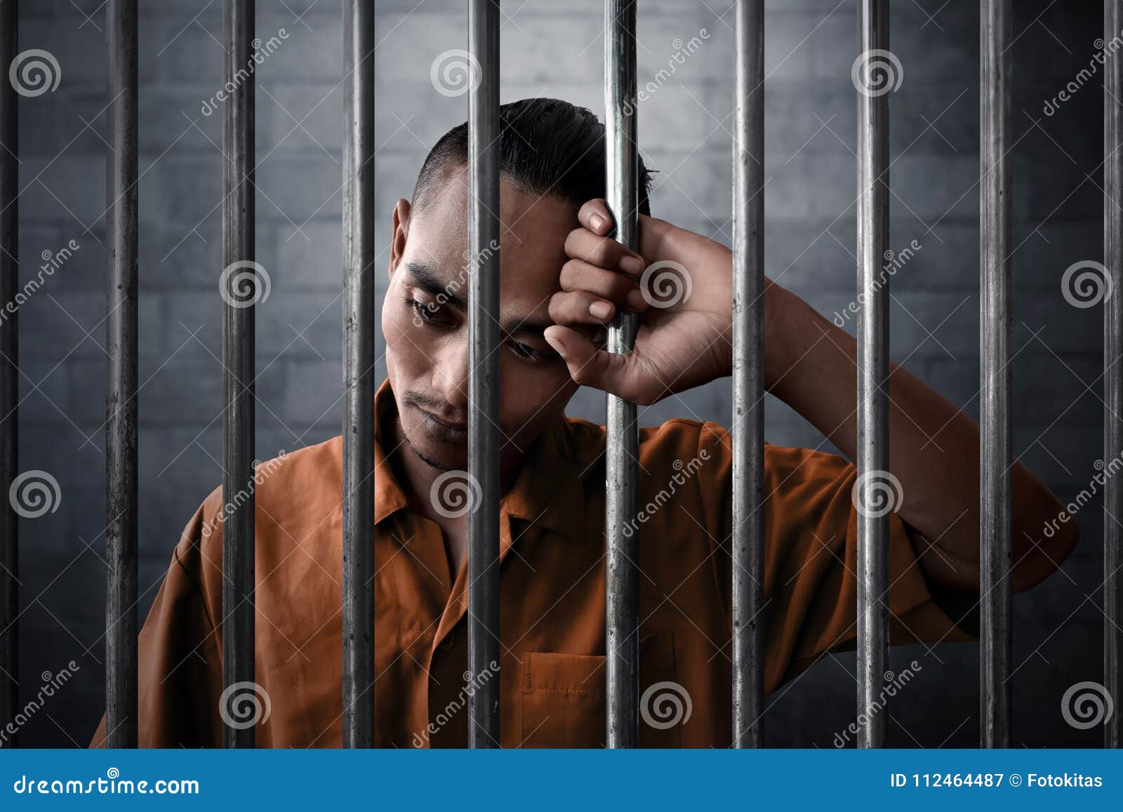 Man Sad Expression in Prison Stock Image - Image of murder, criminal ...