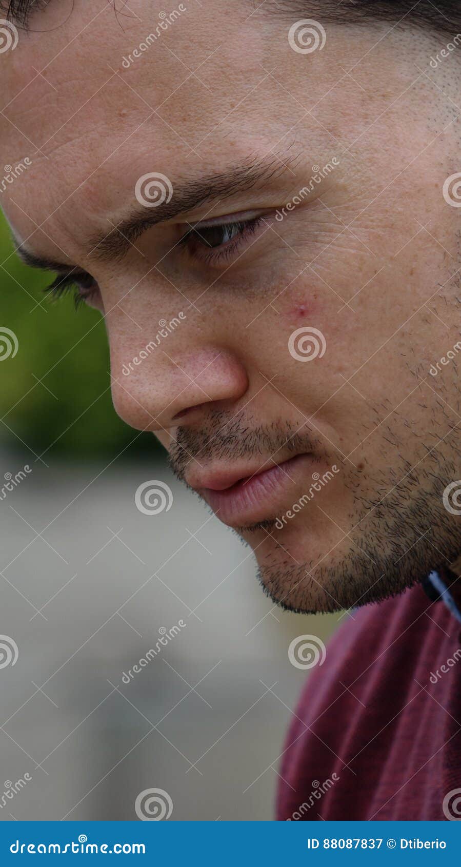Man with Sadness or Disappointment Stock Image - Image of setback ...