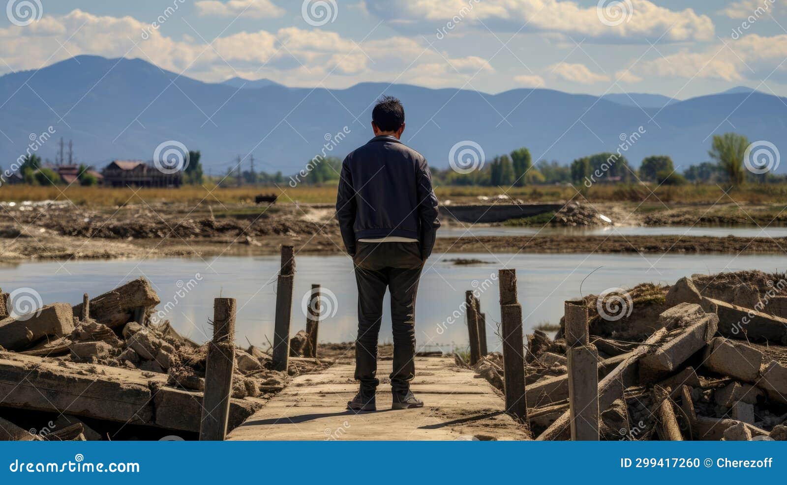 Man with Sadness Looking into the Distance Stock Photo - Image of view ...