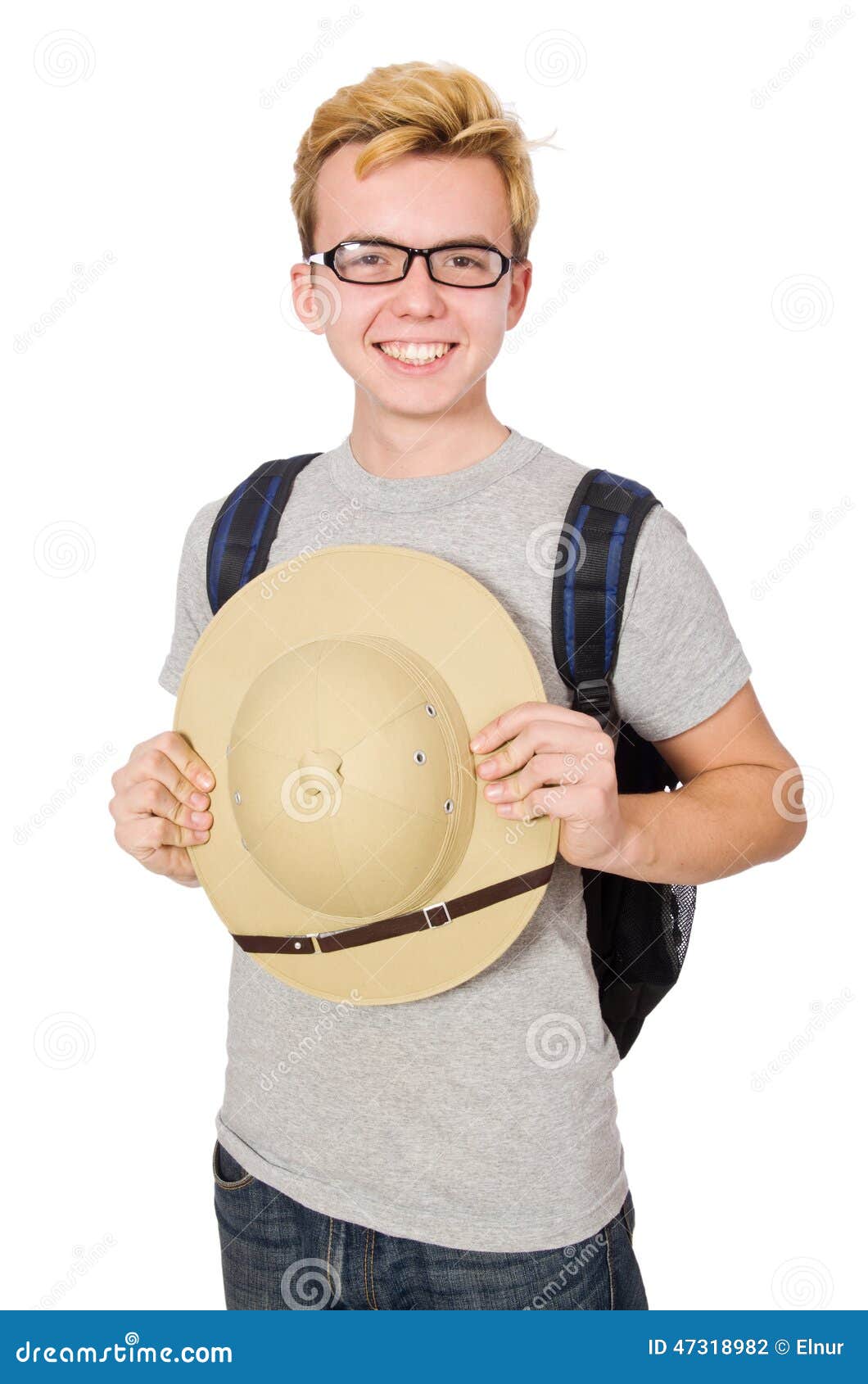 Man in safari hat stock photo. Image of recreation, camouflage - 47318982