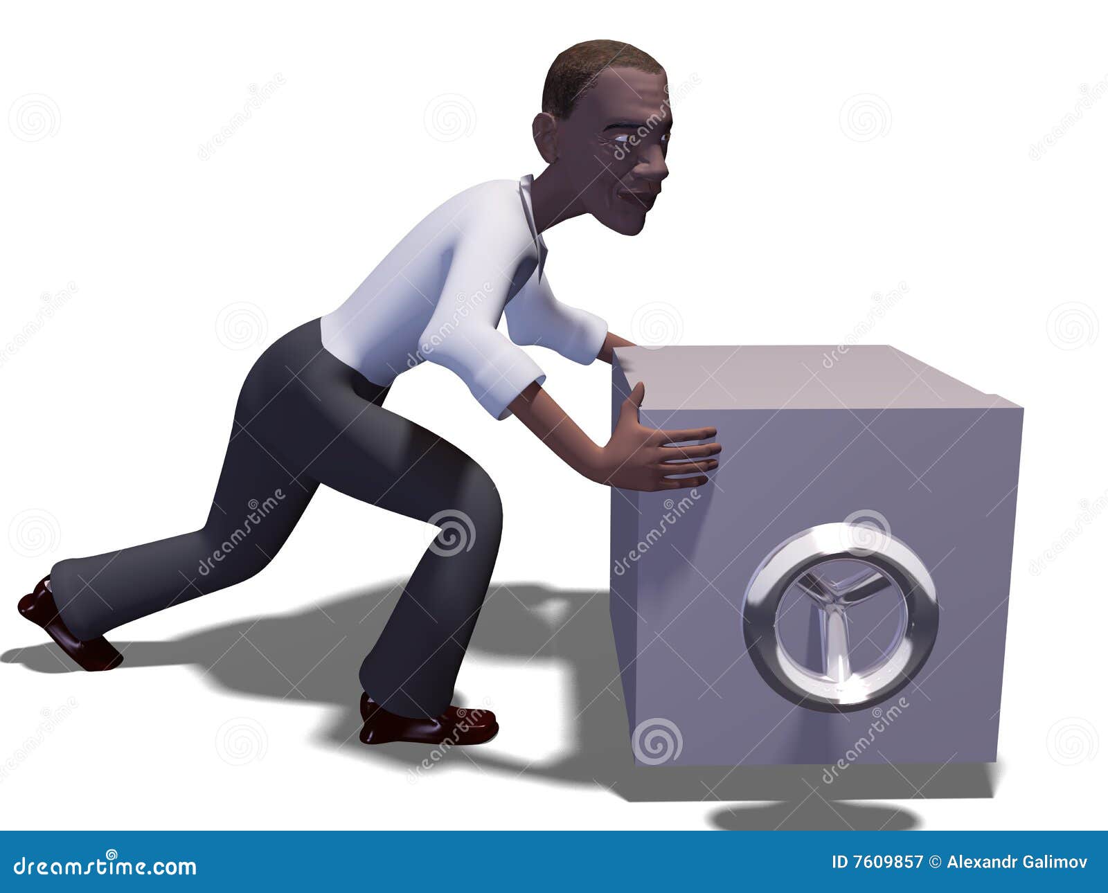 Man safe 3d stock illustration. Illustration of young - 7609857