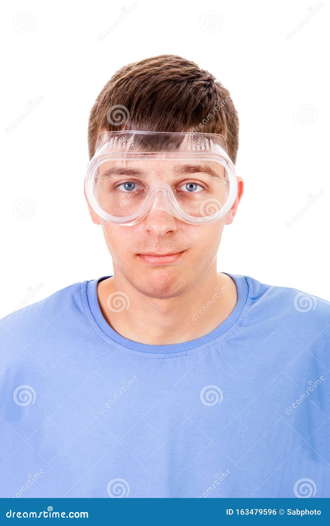 Man in a Safety Glasses stock photo. Image of single - 163479596