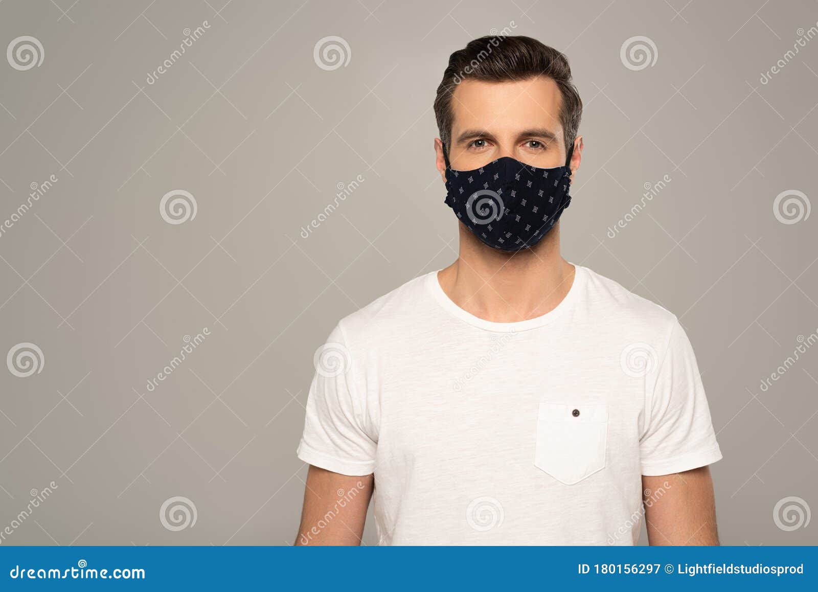 Man in Safety Mask Looking at Camera Stock Image - Image of corona ...