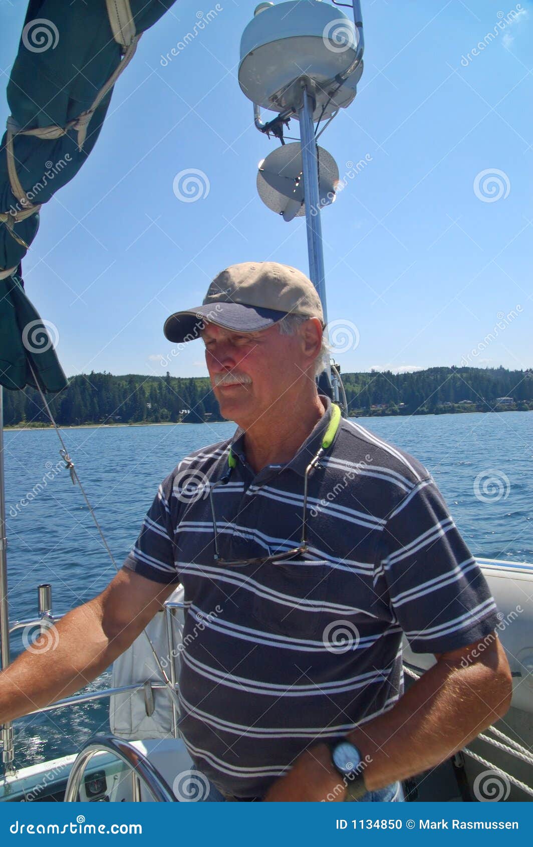 Man Sailing stock photo. Image of retired, salty, yachting - 1134850