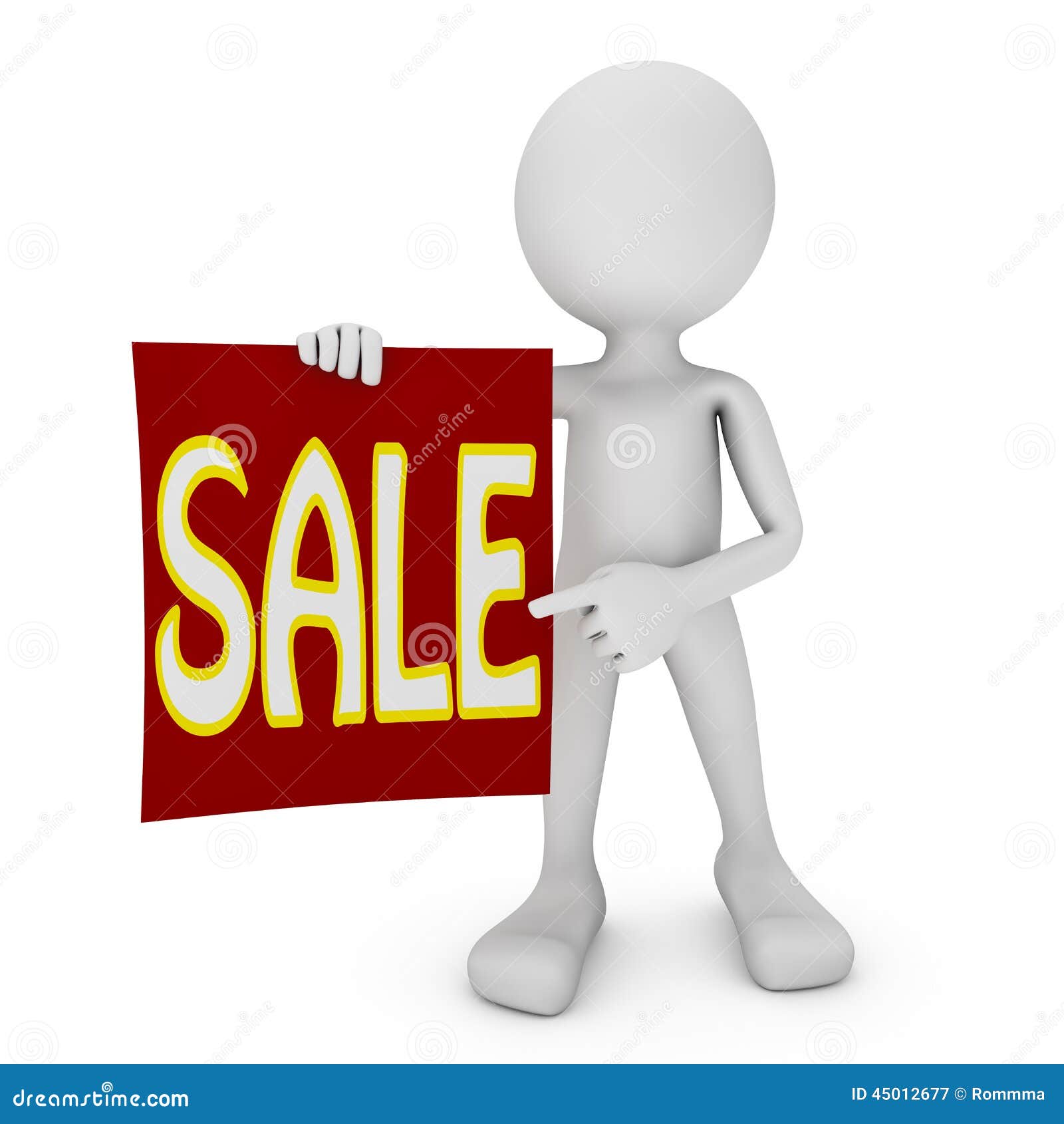 Man and sale stock illustration. Illustration of sign - 45012677
