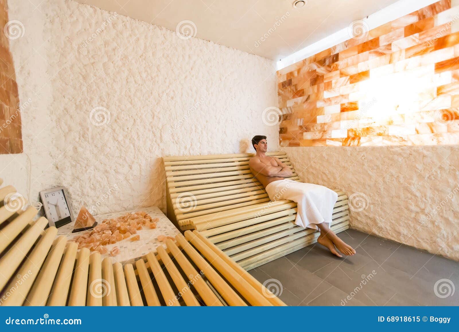 Salt Room At The Spa Hotel. Interior Of The Salt Therapy Sauna ...