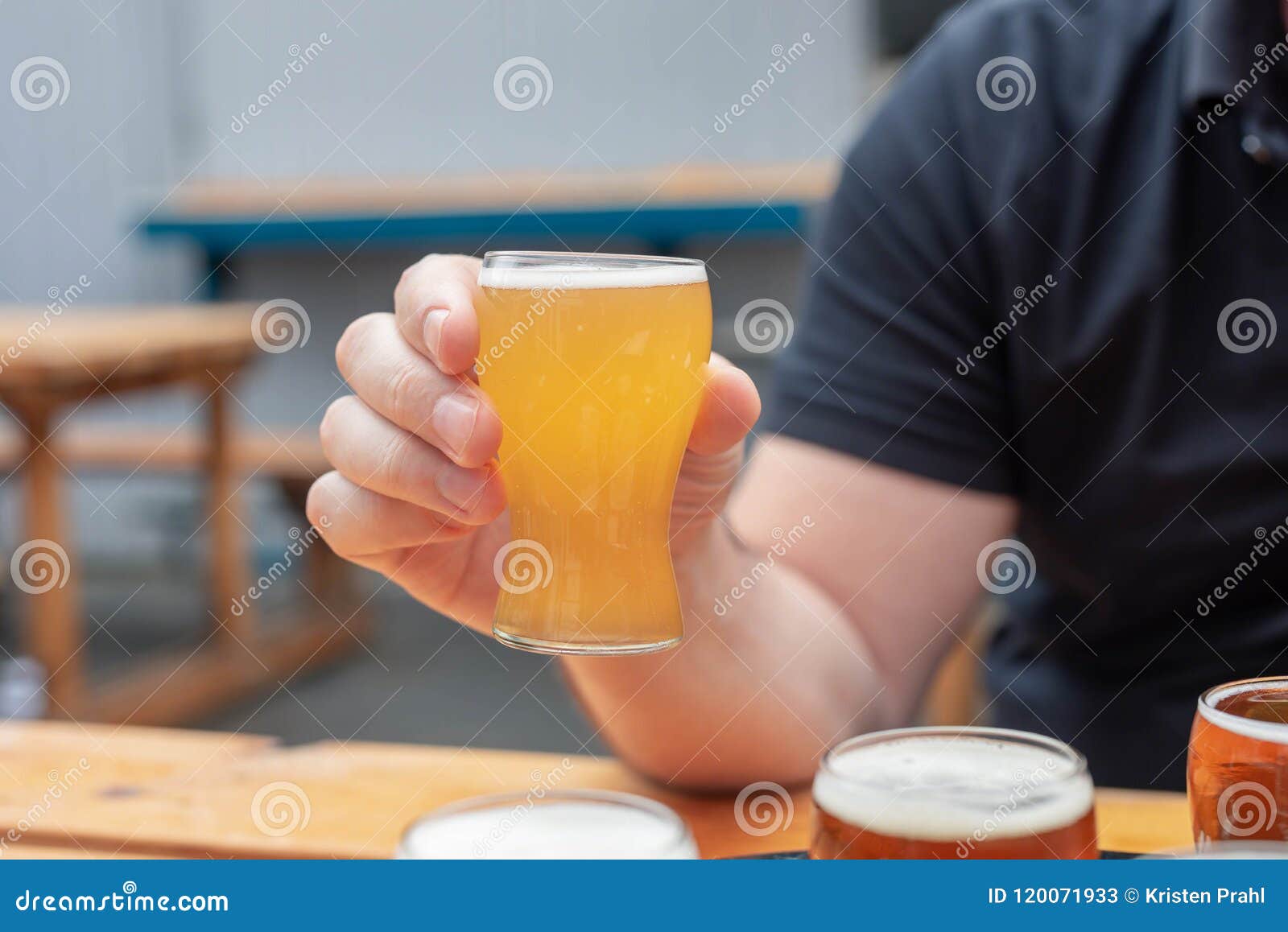 Man Sampling Beer at a Brewfest Stock Image - Image of space, brew ...