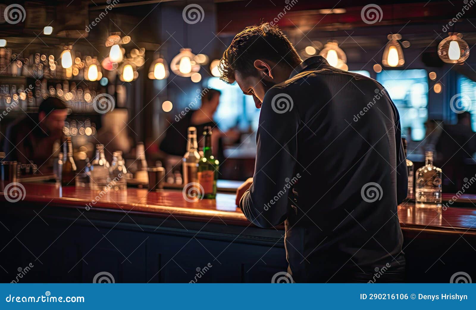 The Man Sat at the Bar, Determined To Resist the Temptation of Ordering ...