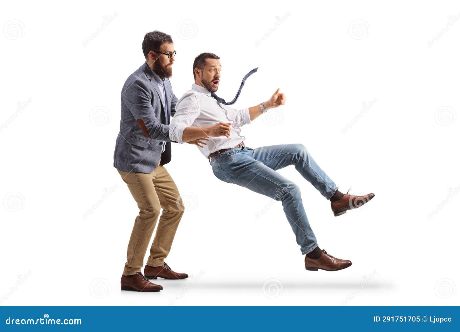 Man Saving a Another Man from Falling Stock Image - Image of people ...