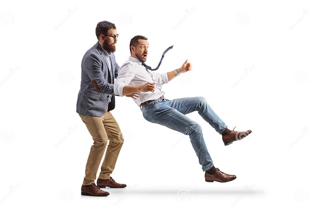 Man Saving a Another Man from Falling Stock Image - Image of people ...