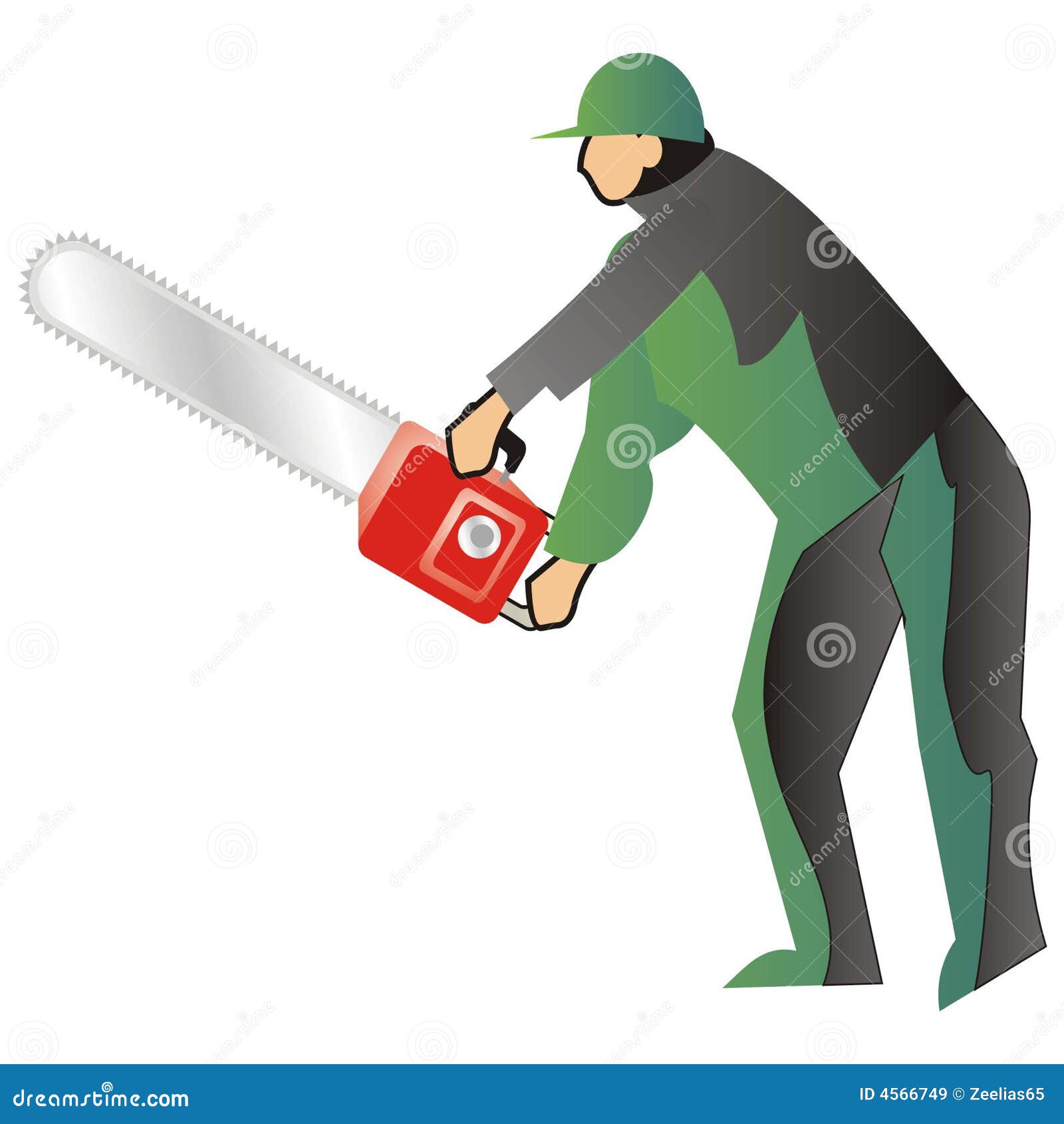 Man Sawing Clipart