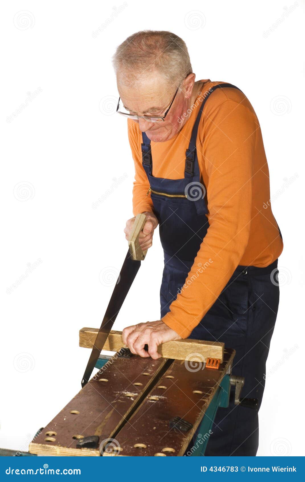 Man is sawing stock image. Image of leisure, glasses, freetime - 4346783
