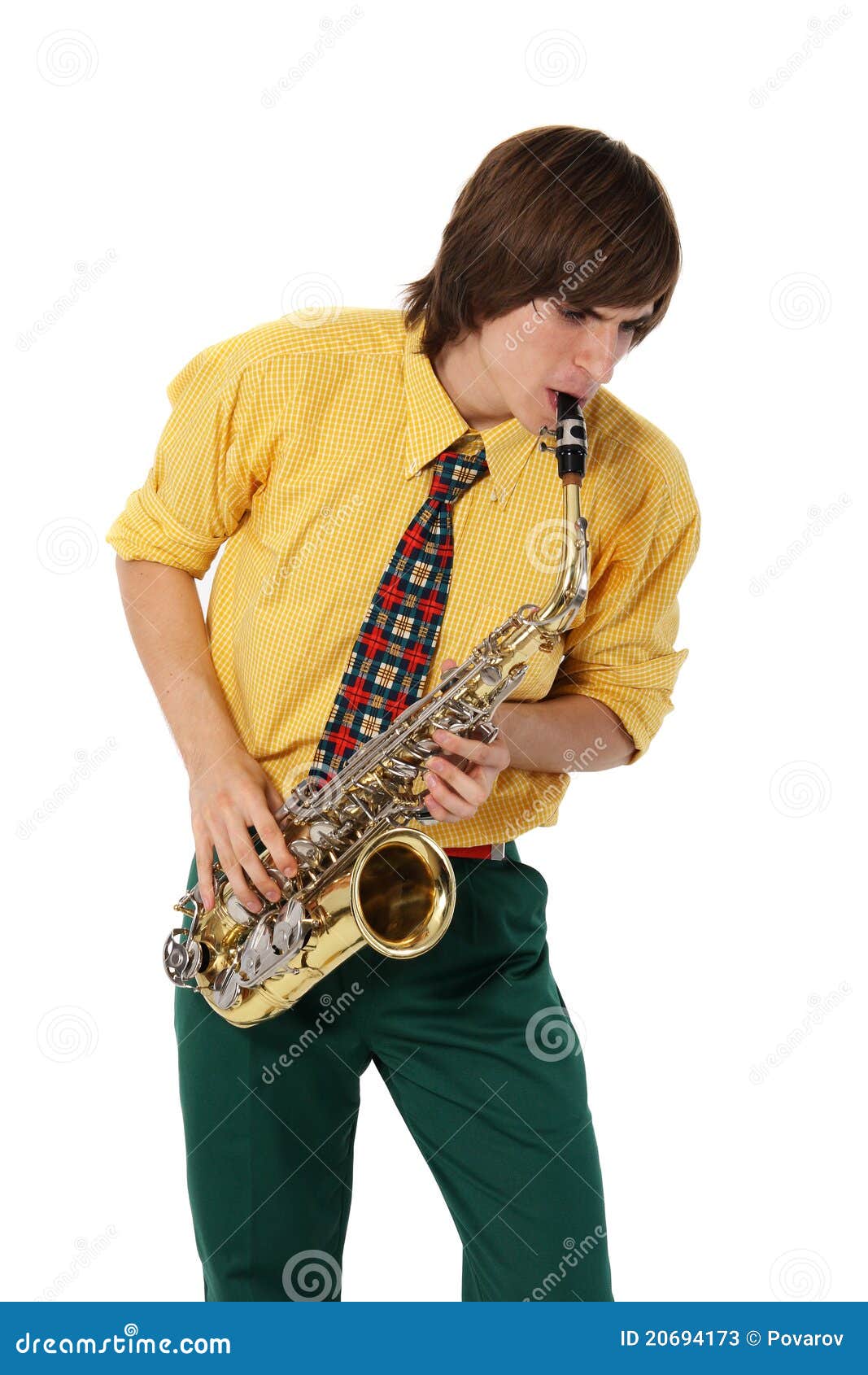 Man with a sax stock image. Image of performance, musician - 20694173