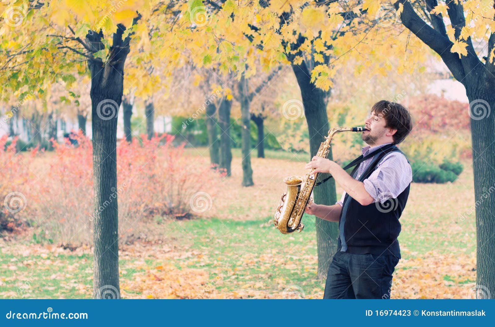 Man with saxophone stock image. Image of performance - 16974423