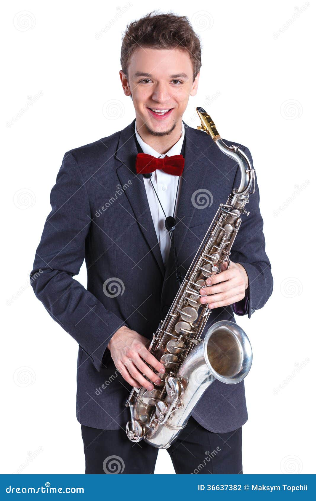 Man with saxophone stock photo. Image of length, caucasian - 36637382