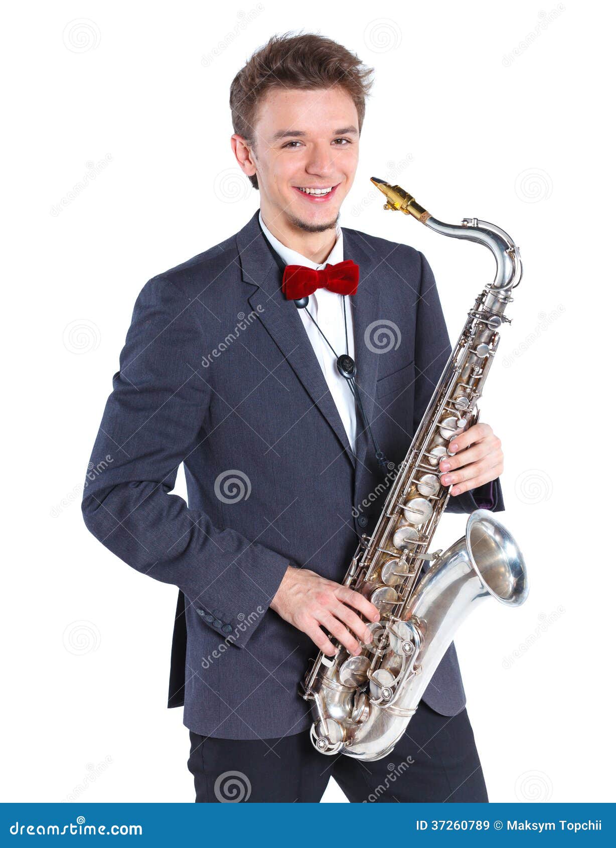 Man with saxophone stock image. Image of performance - 37260789