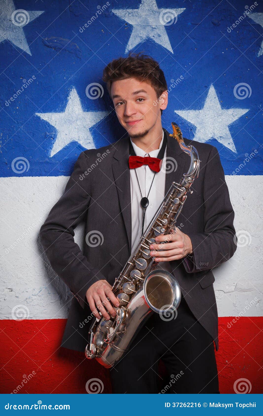 Man with saxophone stock photo. Image of music, entertainment - 37262216