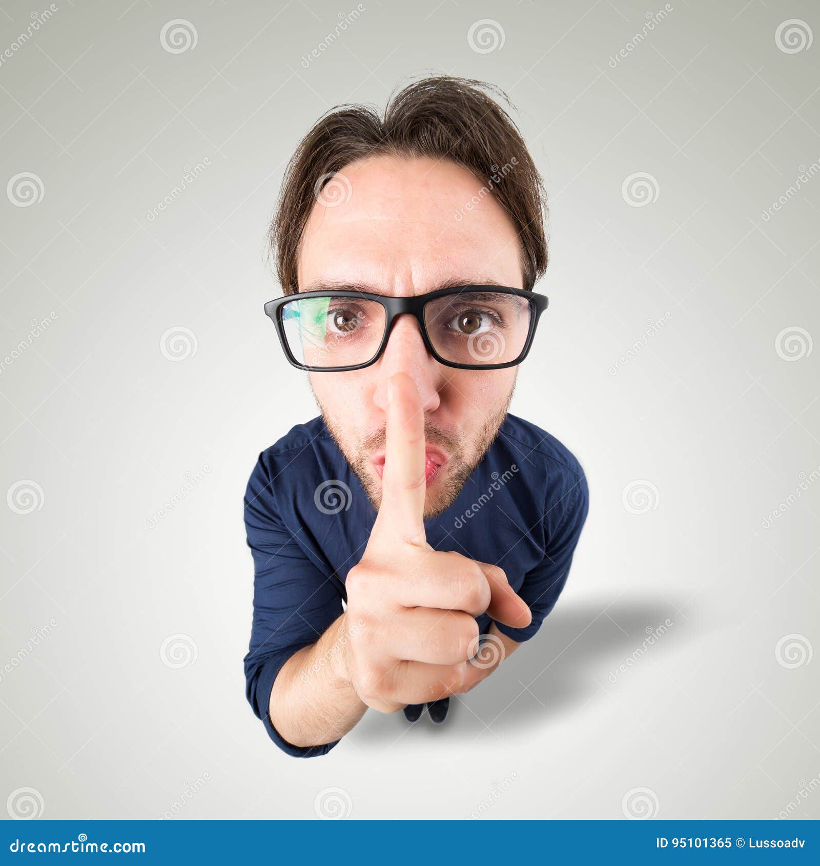 Man Say Shhh with Hand Gesture Stock Image - Image of expression, eyes ...
