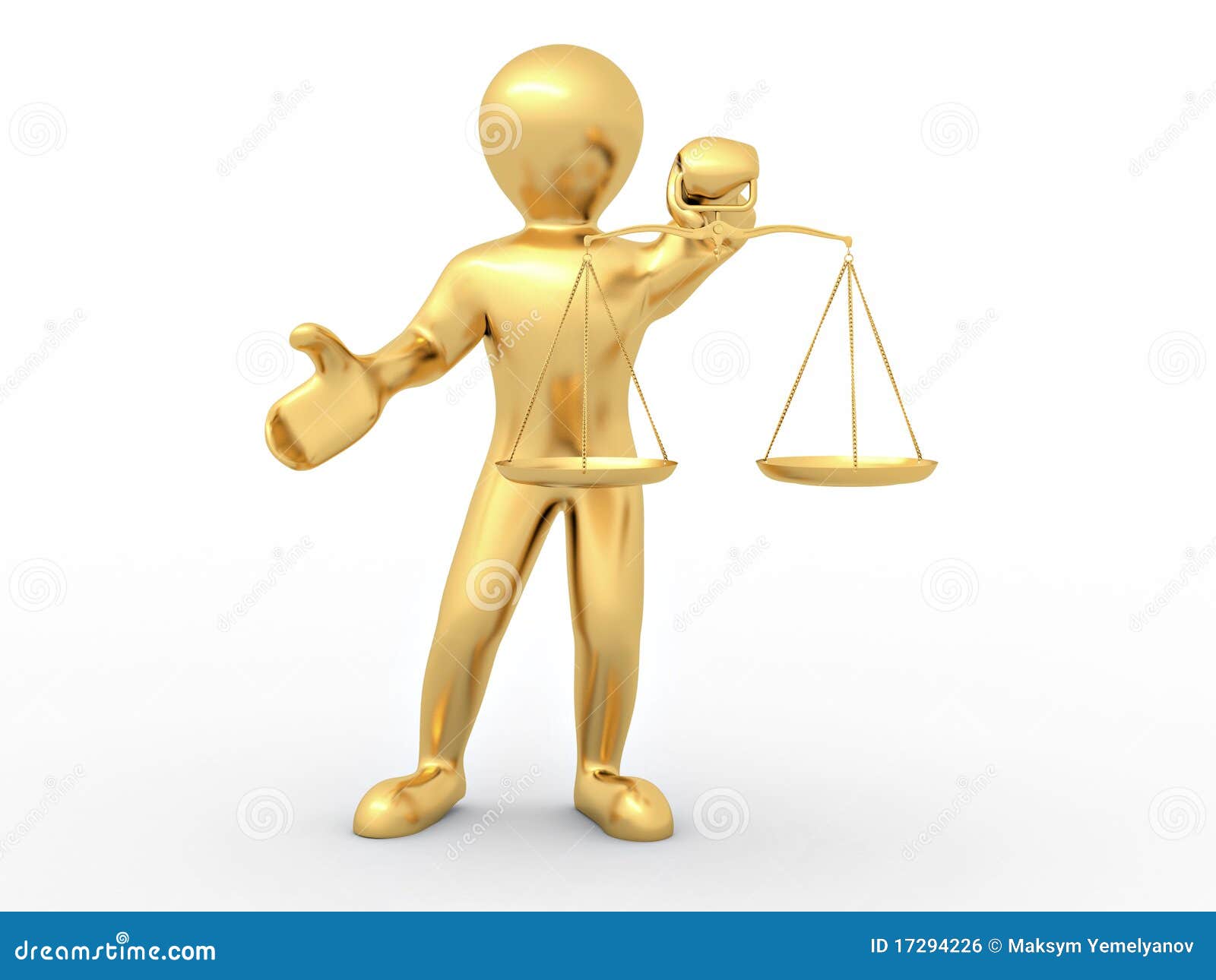 Man with Scale. Symbol of Justice Stock Illustration - Illustration of ...