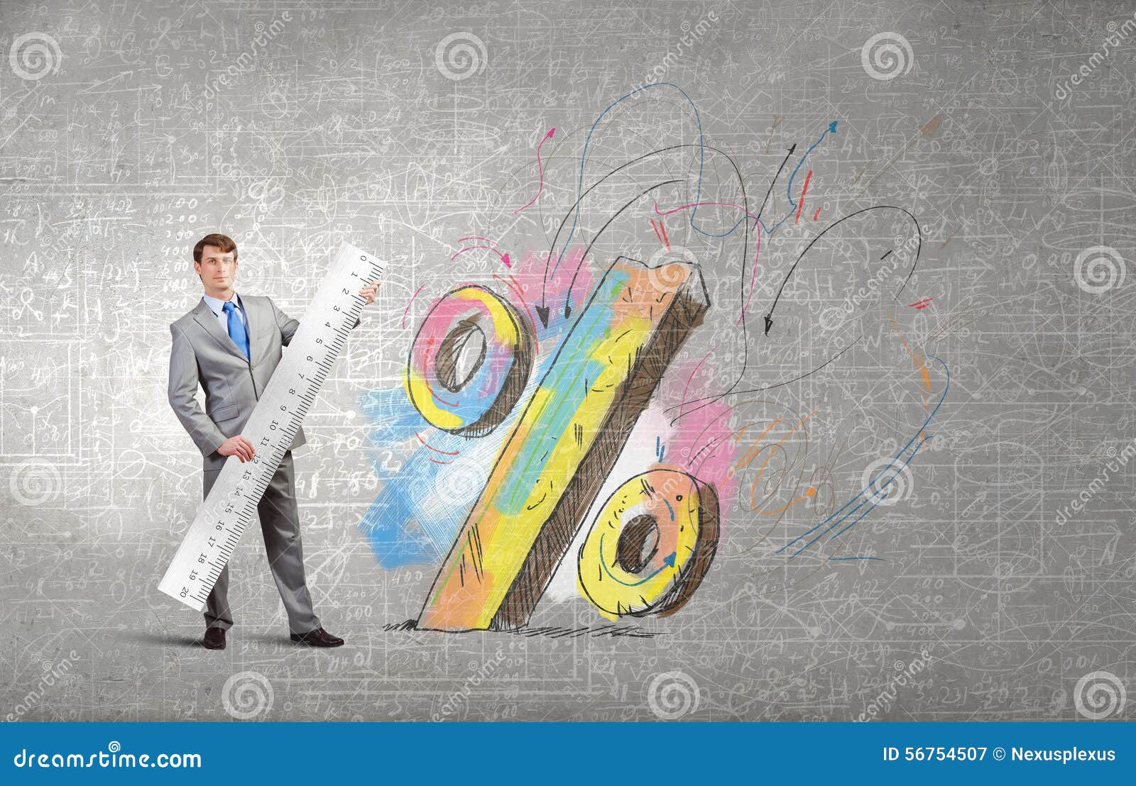 Man with scale stock image. Image of forecasting, chart - 56754507