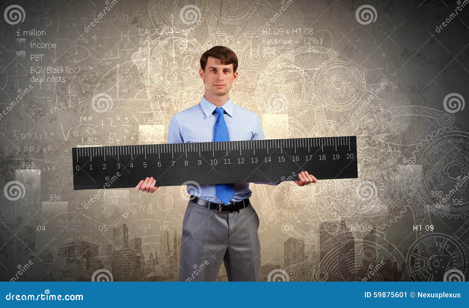 Man with scale stock image. Image of finance, graphic - 59875601