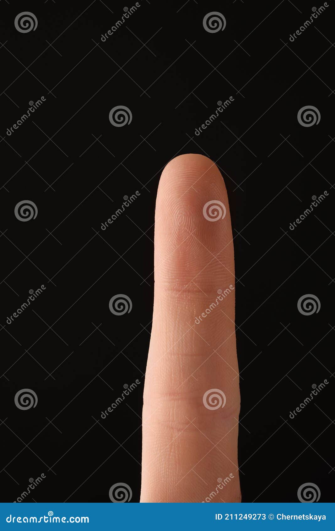 Man Scanning Fingerprint on Black Background, Closeup Stock Image ...