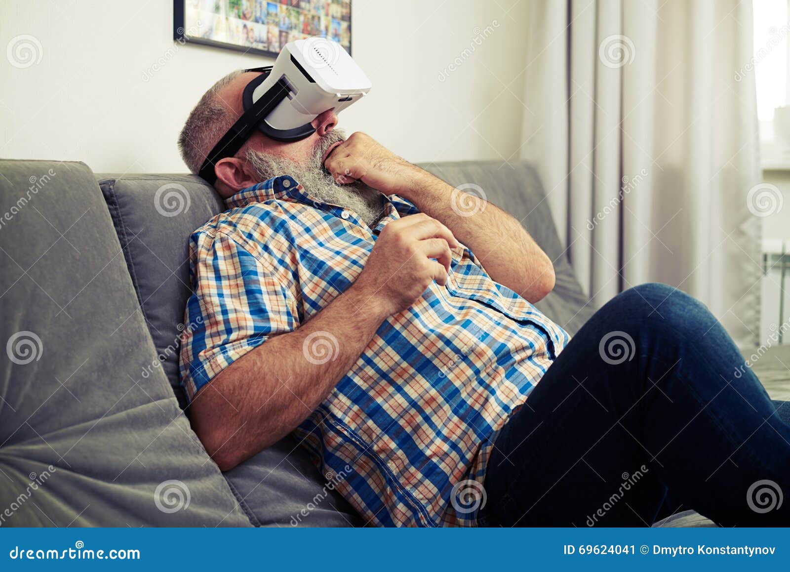Scared Kid In VR Glasses Stock Image | CartoonDealer.com #96261643