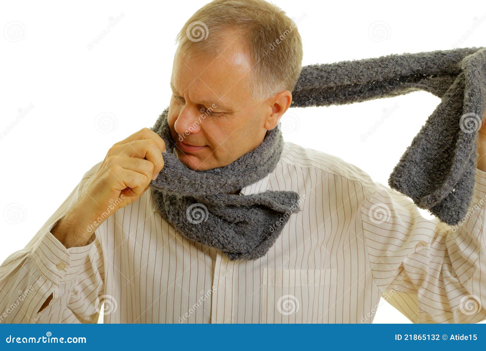 Man with scarf stock photo. Image of blue, facial, european - 21865132