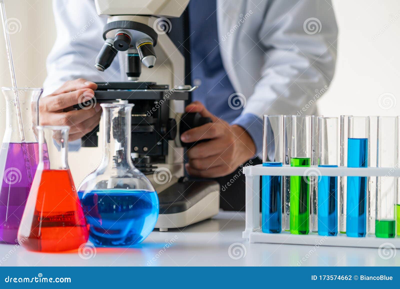 Scientist Working in Pharmaceutical Laboratory Stock Photo - Image of ...