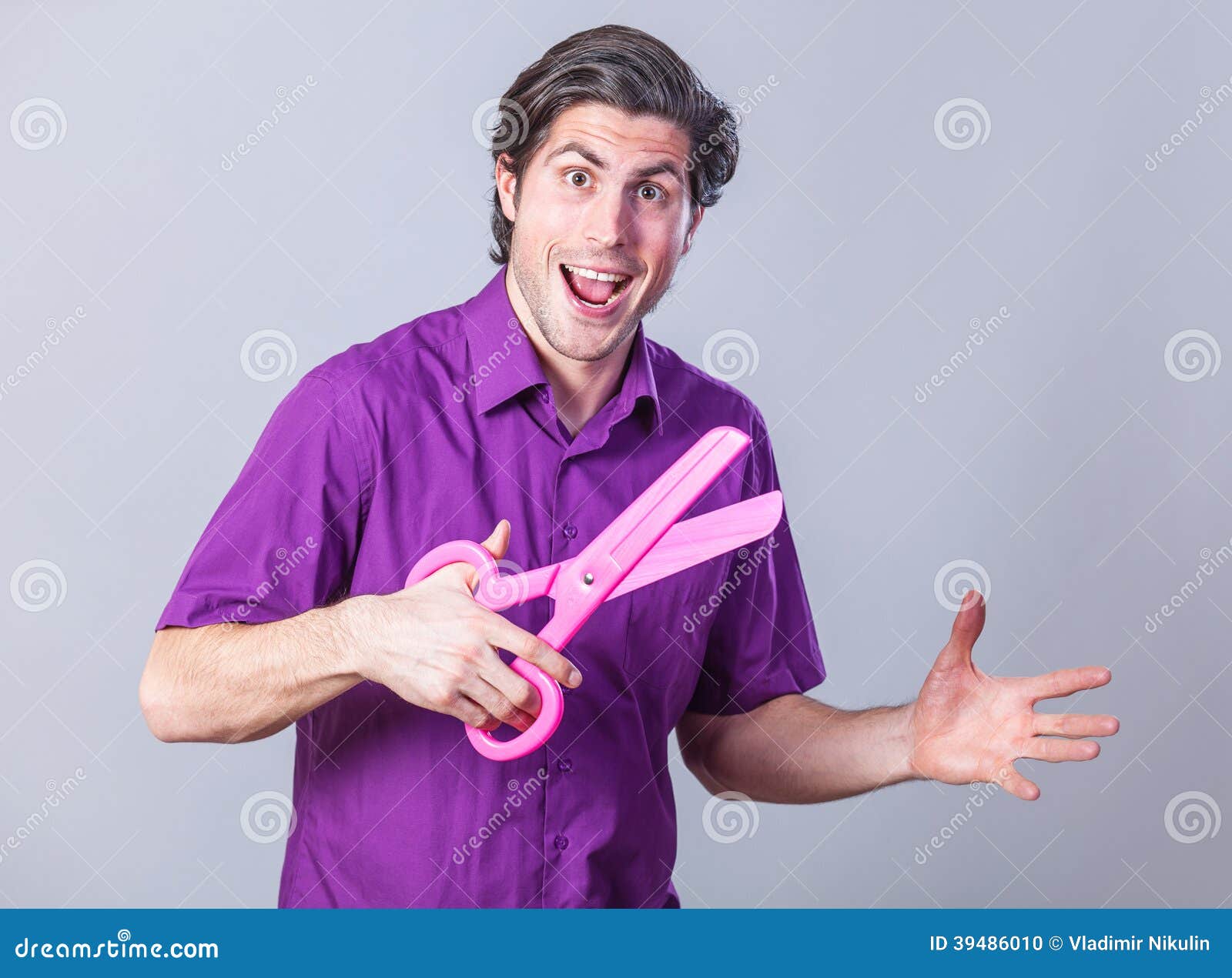 Man With Scissors Stock Photo - Image: 39486010