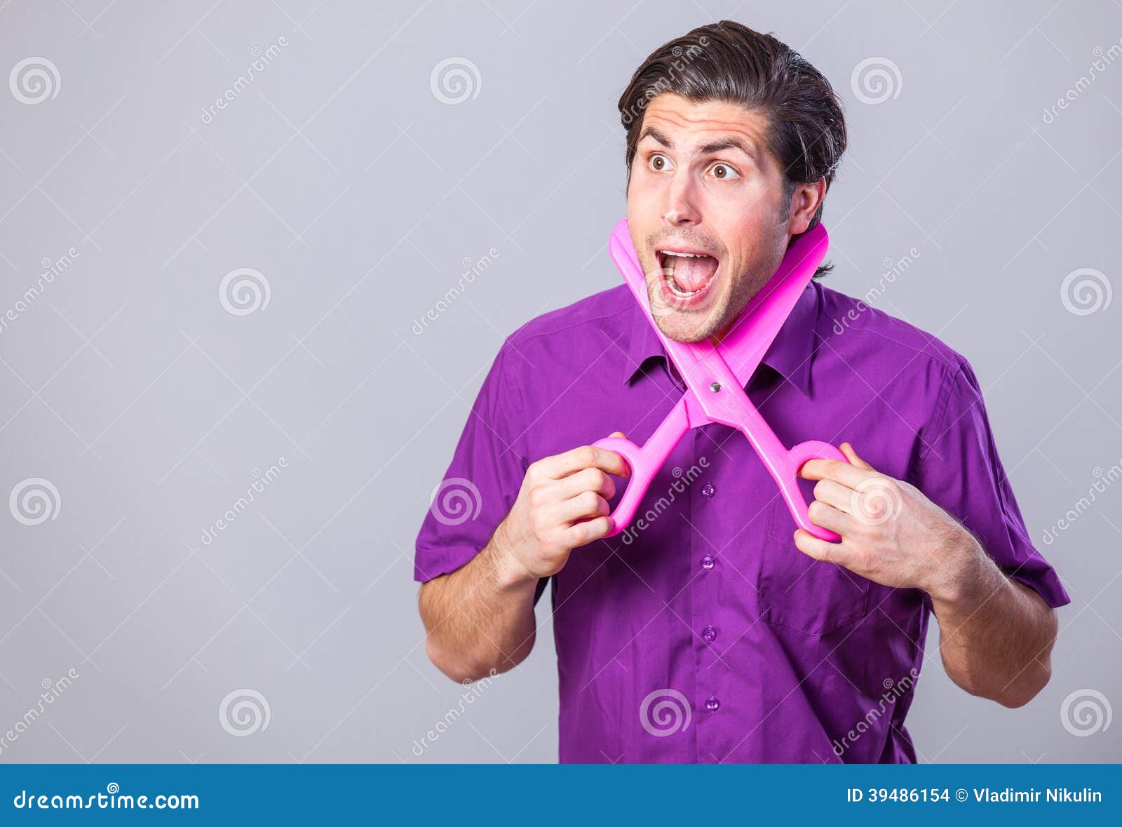 Man with scissors stock photo. Image of male, background - 39486154